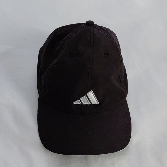 adidas | Accessories | Adidas Black And Silver Logo Cap | Poshmark
